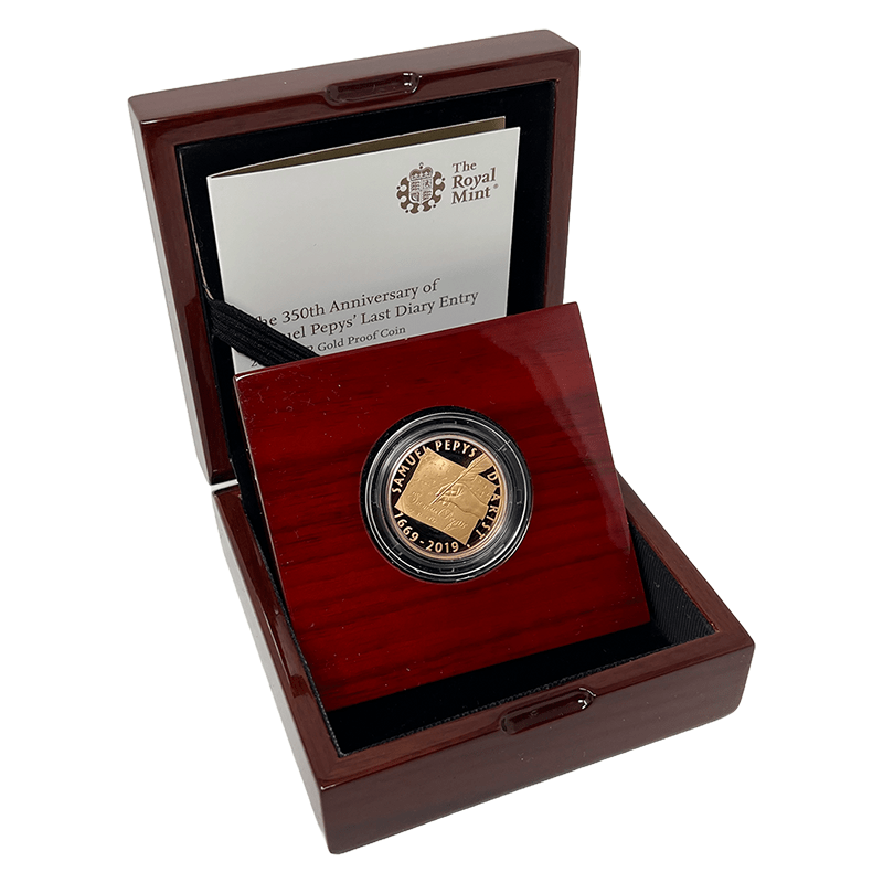 2019 Samuel Pepys £2 Gold Proof Coin | British Historic Figures Series ...